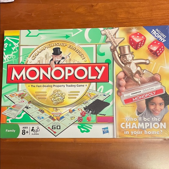 Hasbro | Games | Hasbro Monopoly Championship Edition With Trophy ...